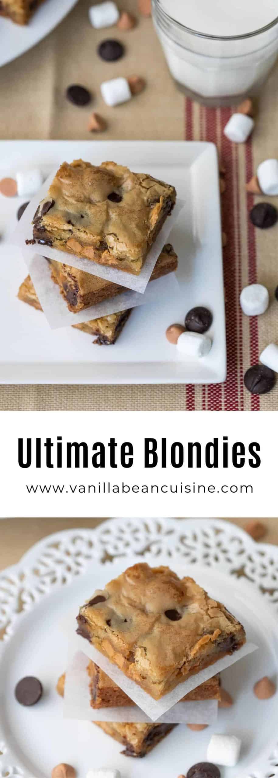 Ultimate Blondies with Chocolate Chips - Vanilla Bean Cuisine recipe