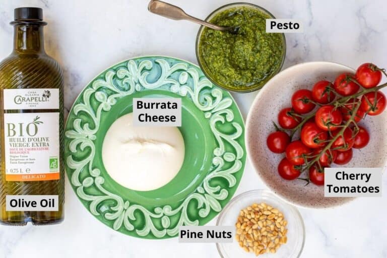 Burrata with Tomatoes and Pesto - Vanilla Bean Cuisine