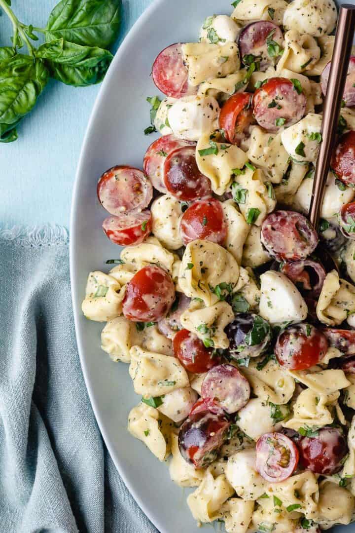 Easy Tortellini Caprese Salad - Vanilla Bean Cuisine