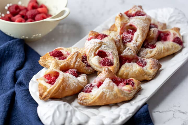 Easy Raspberry Danish with Puff Pastry