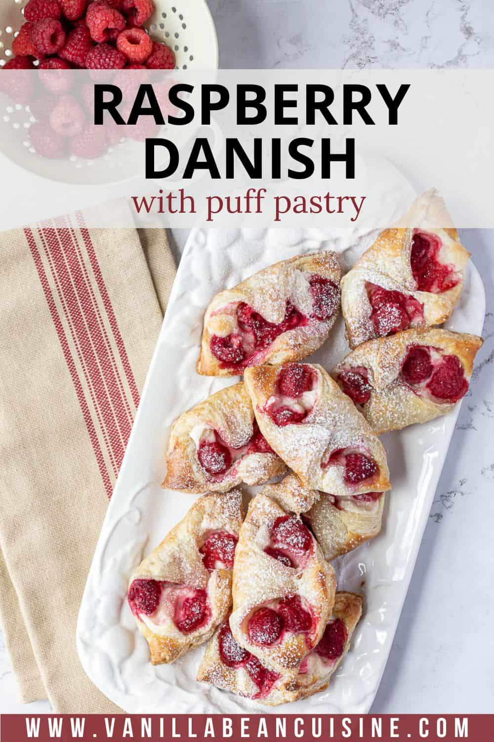Easy Raspberry Danish with Puff Pastry