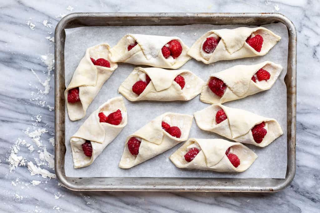 Easy Raspberry Danish with Puff Pastry