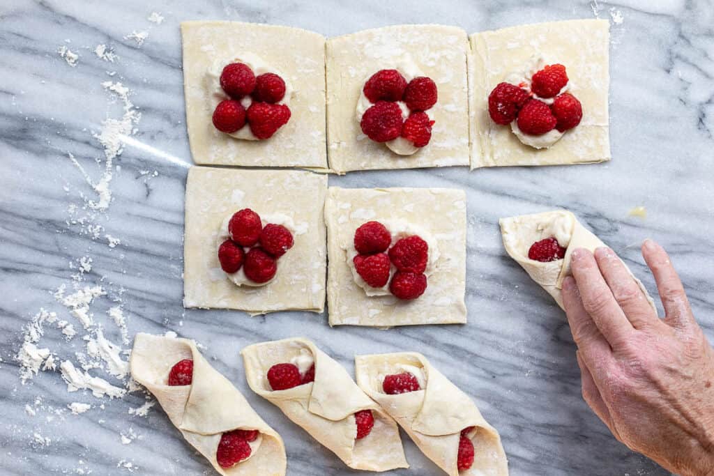 Easy Raspberry Danish with Puff Pastry