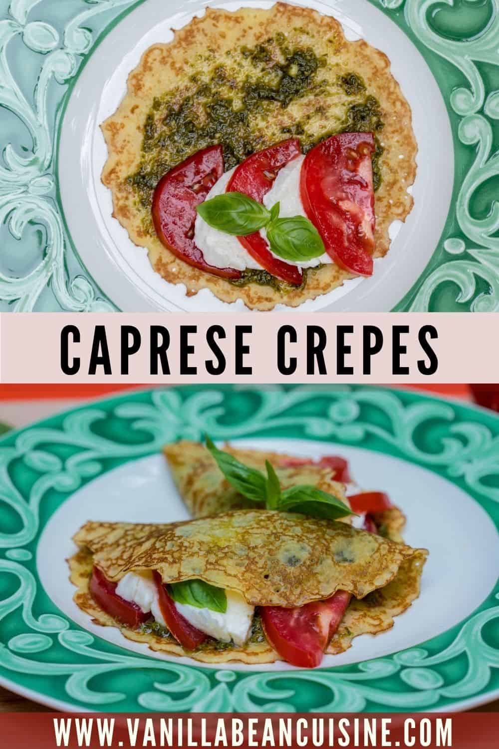 Caprese Crêpes with Pesto