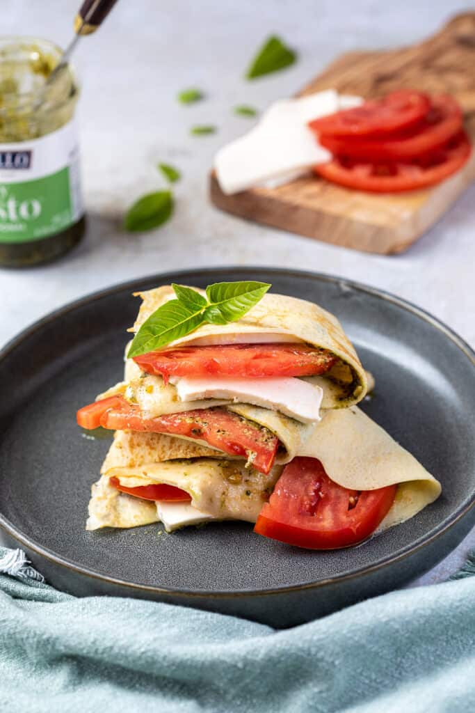Caprese Crêpes with Pesto