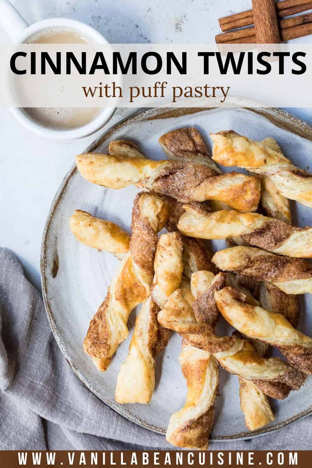 Puff Pastry Cinnamon Twists - Vanilla Bean Cuisine