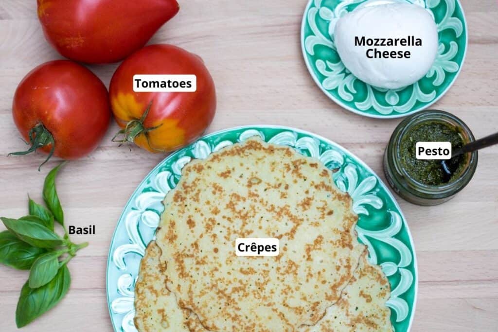 Caprese Crêpes with Pesto