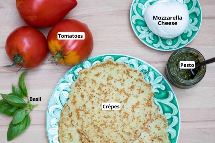 Caprese Crêpes with Pesto