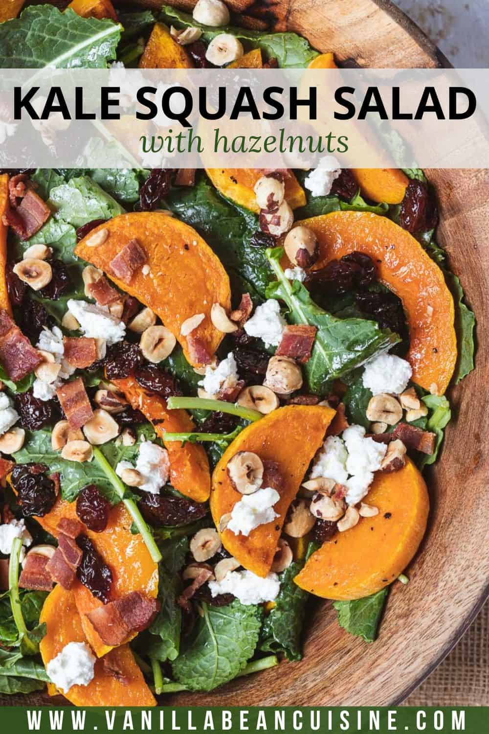 Kale Butternut Squash Salad - Vanilla Bean Cuisine