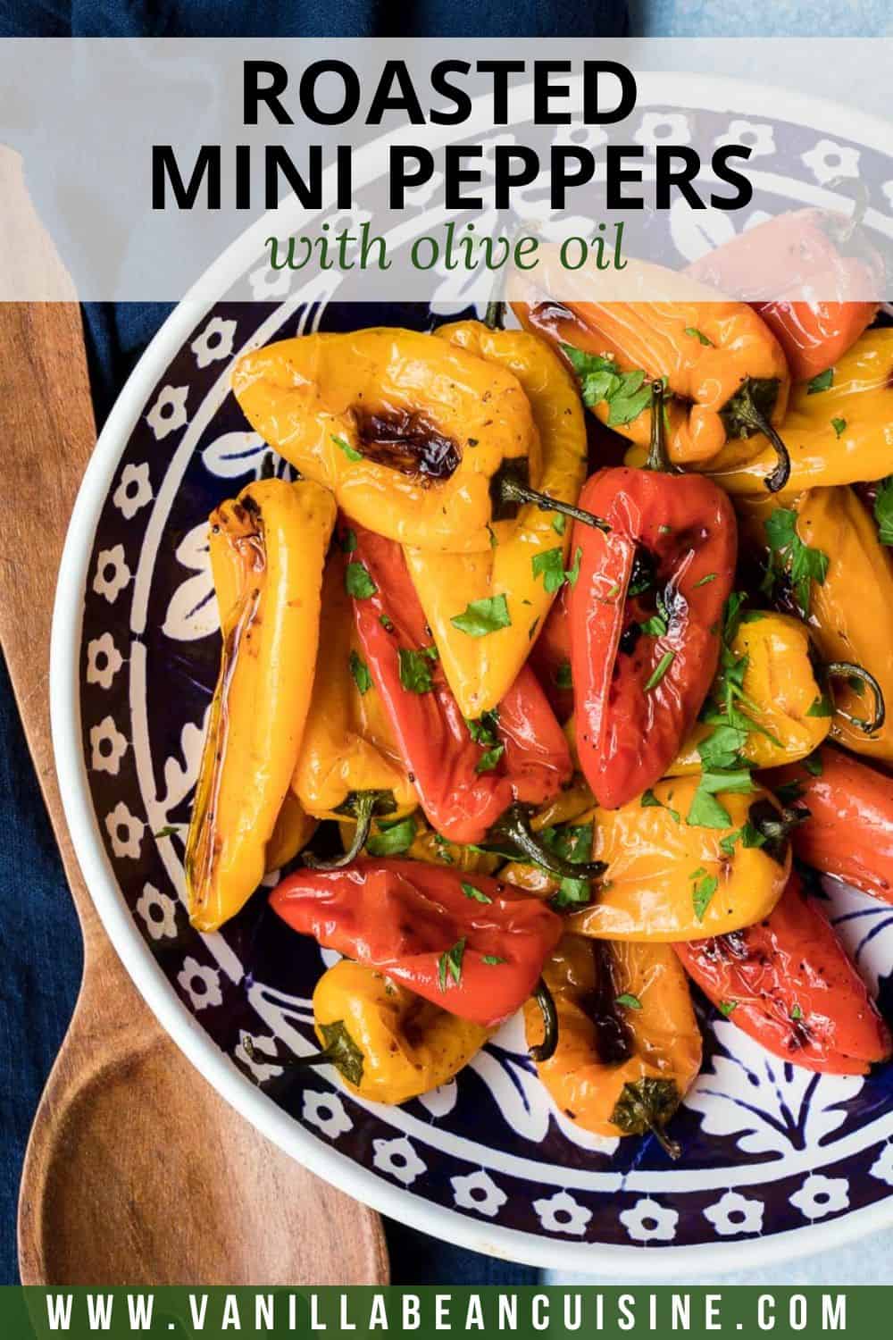 4-Ingredient Roasted Mini Peppers - Vanilla Bean Cuisine