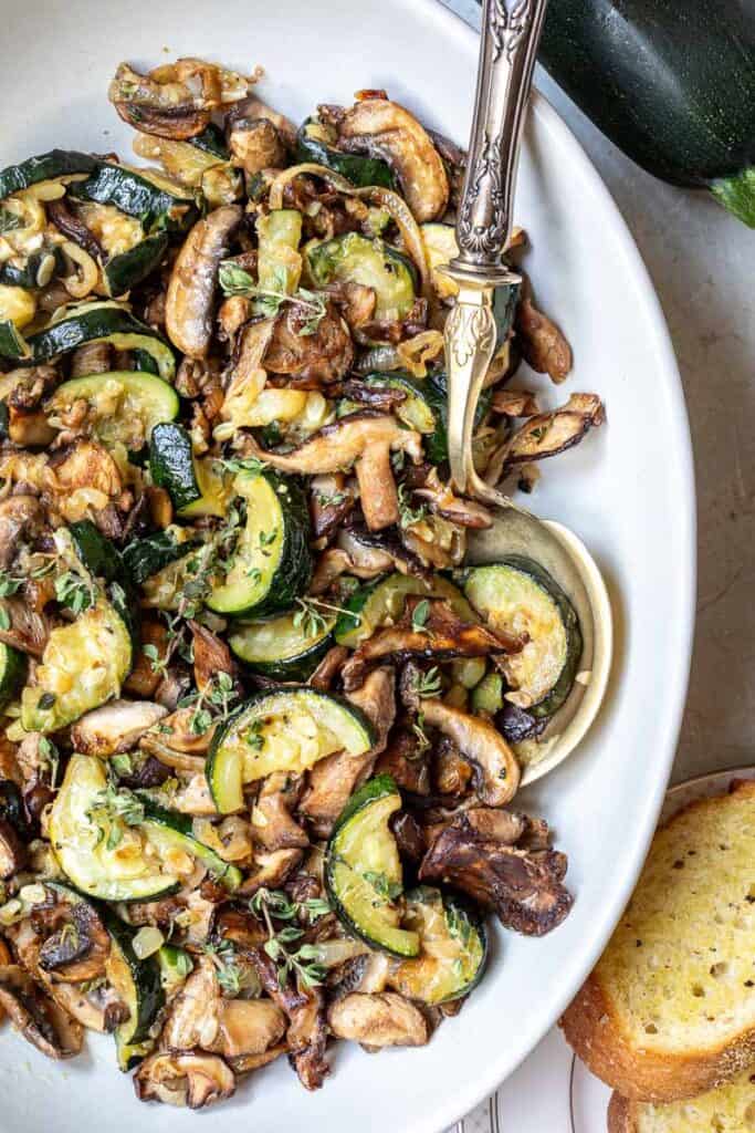 Sautéed Zucchini and Mushrooms - Vanilla Bean Cuisine