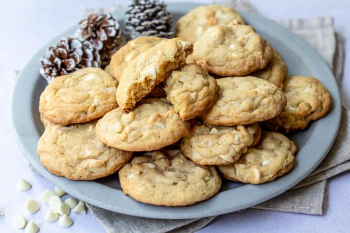 White Chocolate Macadamia Nut Cookies - Vanilla Bean Cuisine