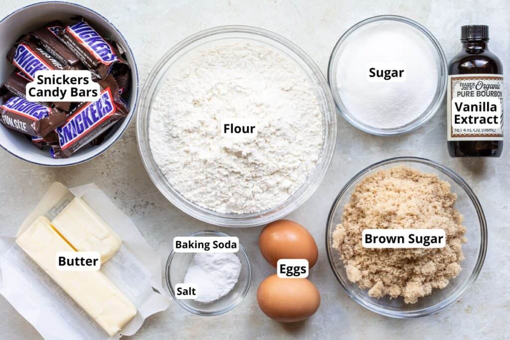Giant Snickers Cookie Recipe - Vanilla Bean Cuisine