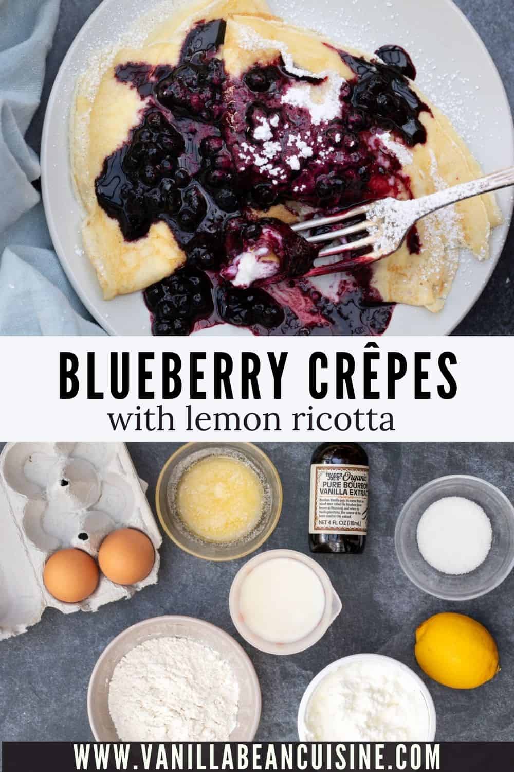 Lemon Blueberry Crêpes - Vanilla Bean Cuisine recipes