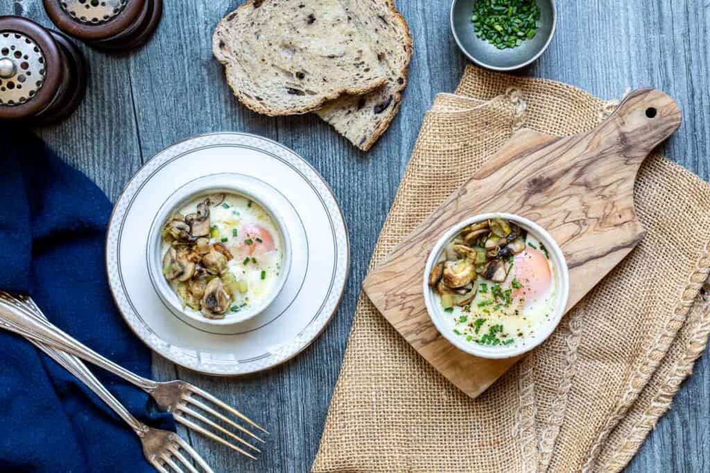 Oeufs Cocotte (Baked Eggs) - Vanilla Bean Cuisine